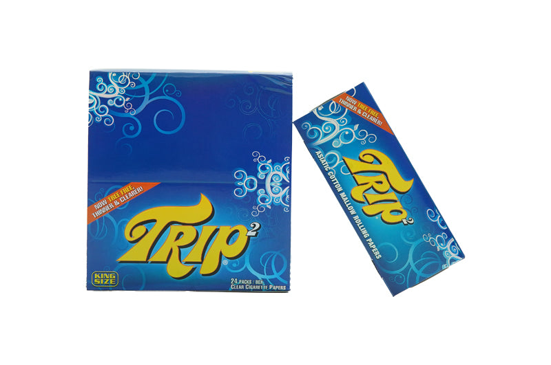 TRIP2 TRANSPARENT ROLLING PAPER KING SIZE - 40 LEAVES – Black Label
